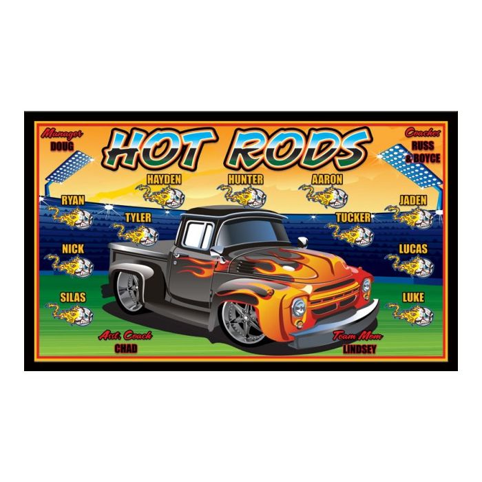 Hot Rods Baseball Logo